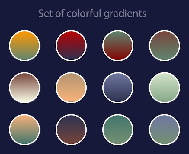 Premium Vector | Set of colorful gradients palette Premium Vector | Set of colorful gradients palette