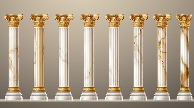 Premium Vector | A set of columns by person Premium Vector | A set of columns by person