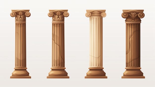 Premium Vector | A set of columns from the period Premium Vector | A set of columns from the period
