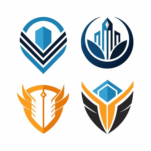 Set of company logo design vector | Premium AI-generated vector Set of company logo design vector | Premium AI-generated vector
