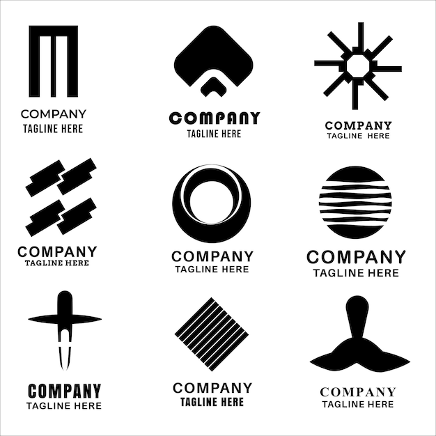 Premium Vector | Set of company logo design Premium Vector | Set of company logo design