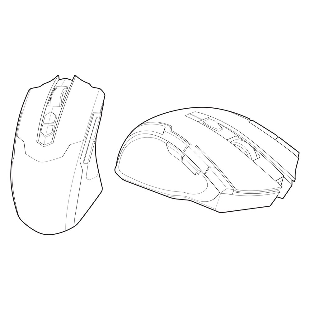 Premium Vector | Set of computer mouse outline drawing vector computer ...