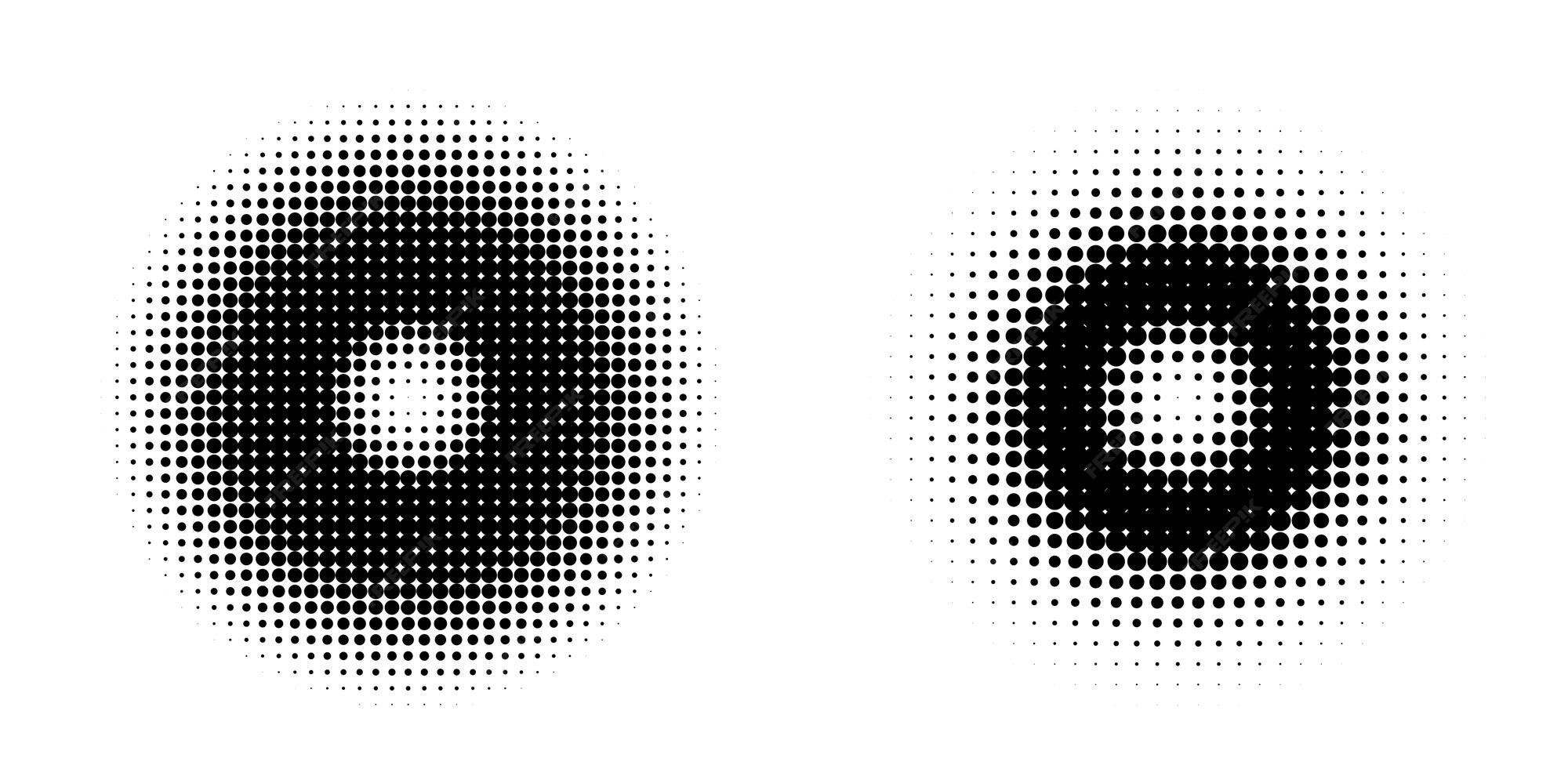 디자인 요소 기호 설정 흰색 배경에 편집 가능한 하프톤 프레임 점 원 패턴 벡터 그림 검정 임의 점이 있는 10 프레임 라운드 테두리 하프톤 원 점 텍스트를 사용하는 아이콘