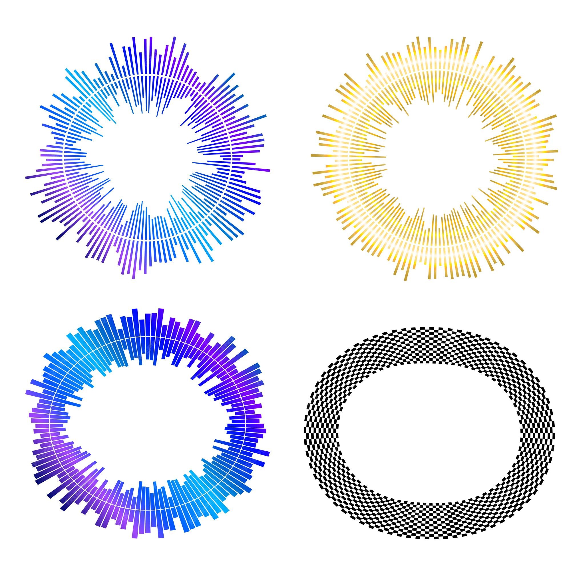 Premium Vector Set Design Elements Symbol Editable Halftone Frame Dot Circle Pattern On White