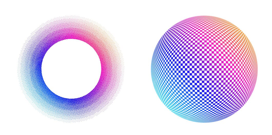 Premium Vector Set Design Elements Symbol Editable Halftone Frame Dot Circle Pattern On White