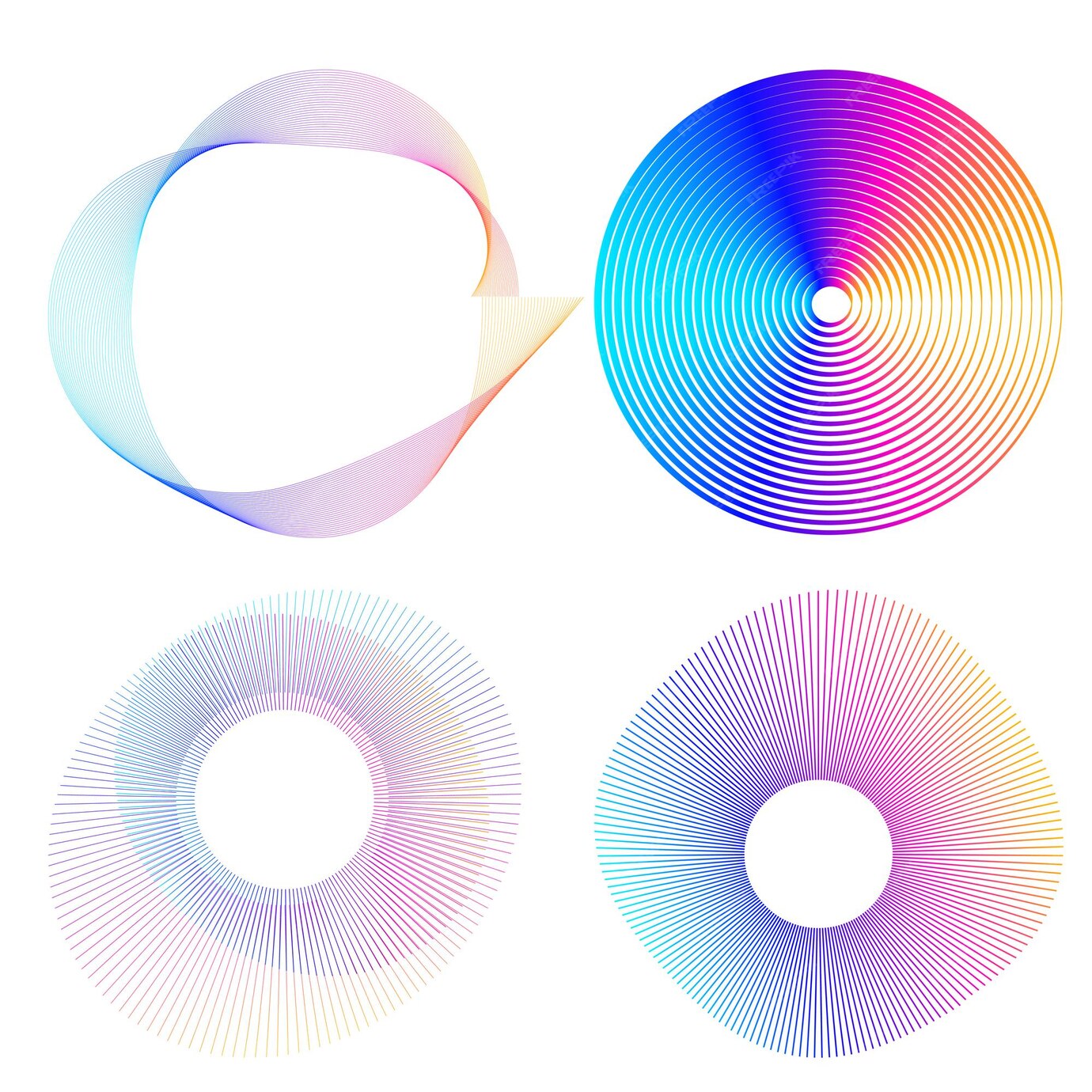 Premium Vector Set Design Elements Symbol Editable Halftone Frame Dot Circle Pattern On White