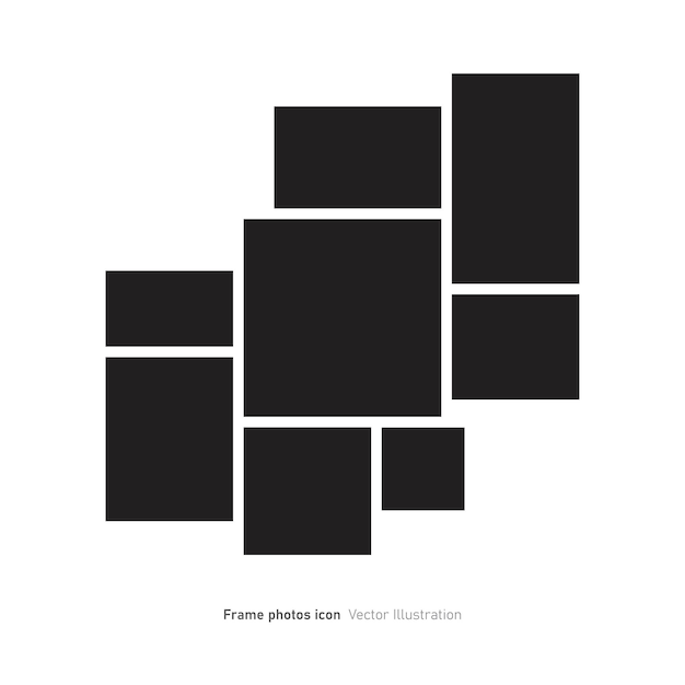 Premium Vector | Set of empty photo frames background vector illustration Premium Vector | Set of empty photo frames background vector illustration
