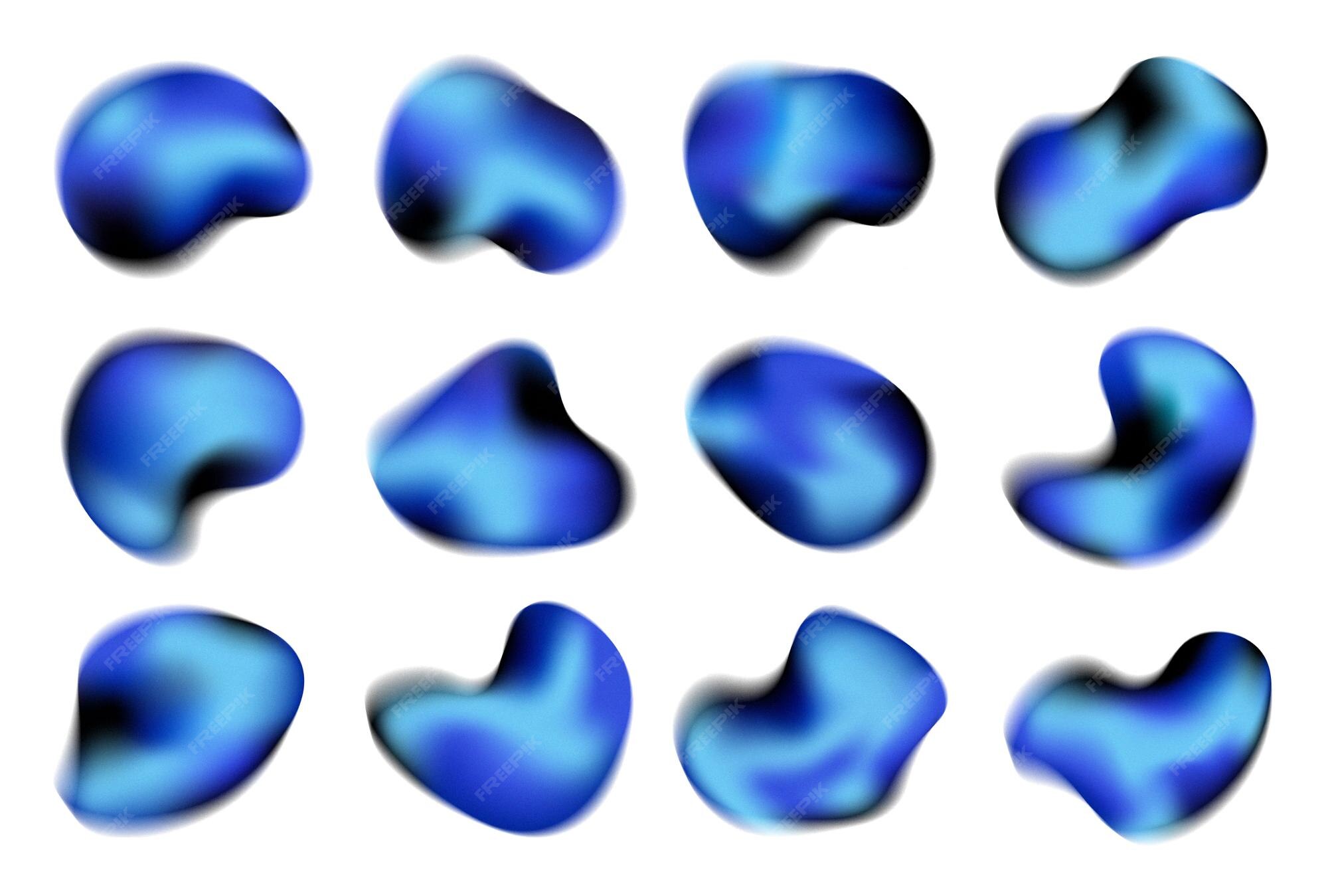 Premium Vector Set Of Gradient Trendy Blobs Chroma Grainy Gradient