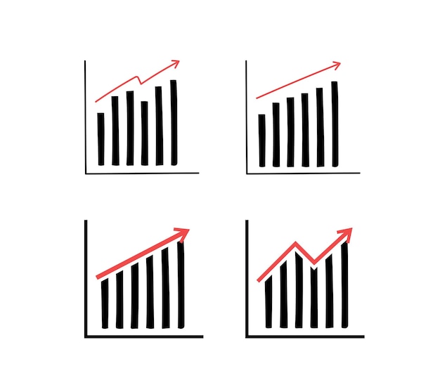 Set graphs set bar charts graph going up down | Premium AI-generated vector Set graphs set bar charts graph going up down | Premium AI-generated vector
