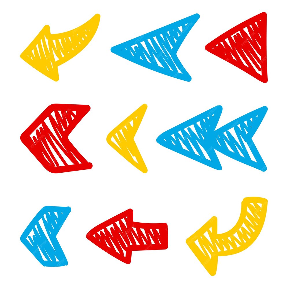 Premium Vector | Set of hand drawn Arrow Premium Vector | Set of hand drawn Arrow