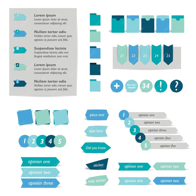 Premium Vector | Set of infographic elements. Premium Vector | Set of infographic elements.