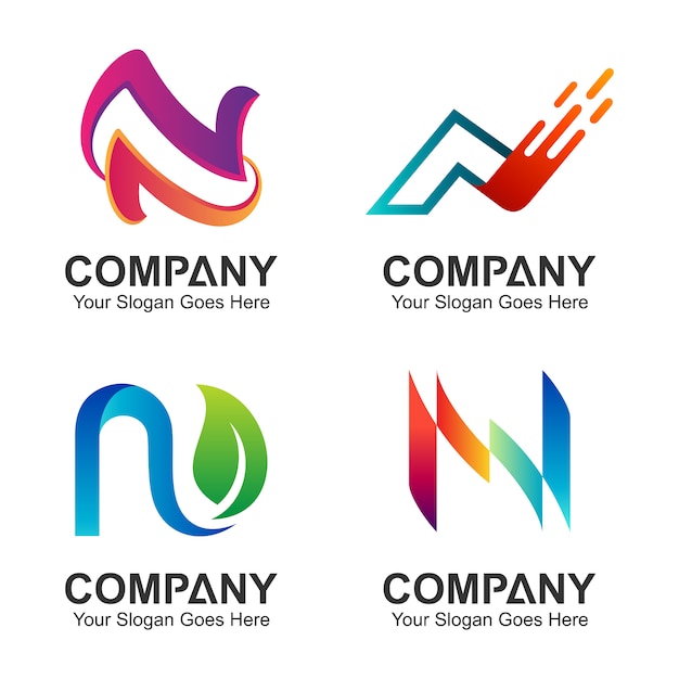 Premium Vector | Set of initial letter N logo design Premium Vector | Set of initial letter N logo design
