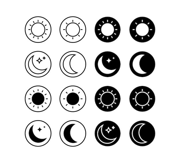 Premium Vector | Set of Light and Dark mode button Icons Modern Design ... Premium Vector | Set of Light and Dark mode button Icons Modern Design ...