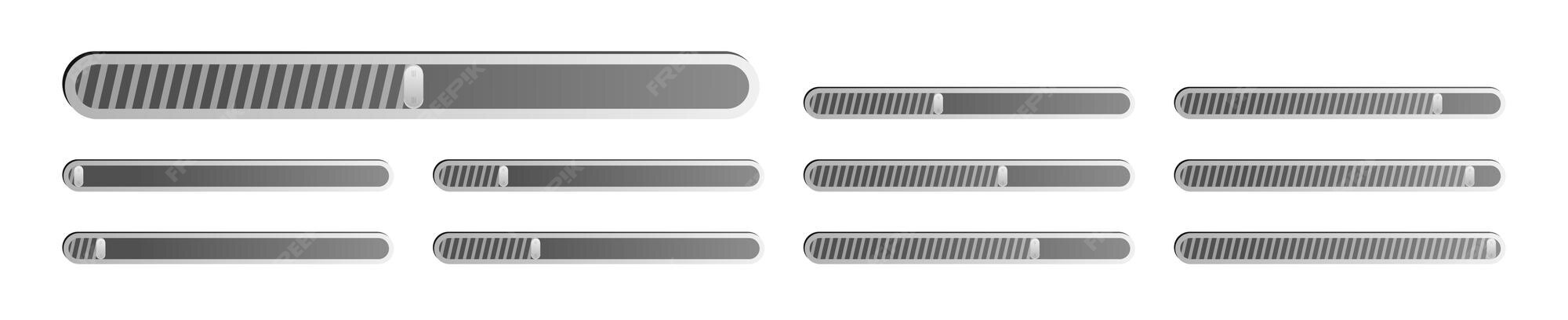 Premium Vector Set Loading Bar Icons Progress Bar Loading Signs Buffer Loader Or Preloader