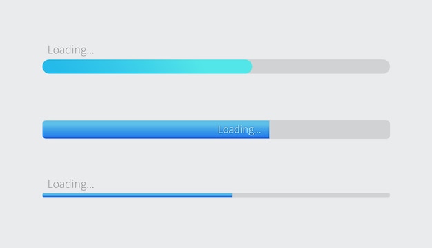 Premium Vector | Progress loading bar Premium Vector | Progress loading bar