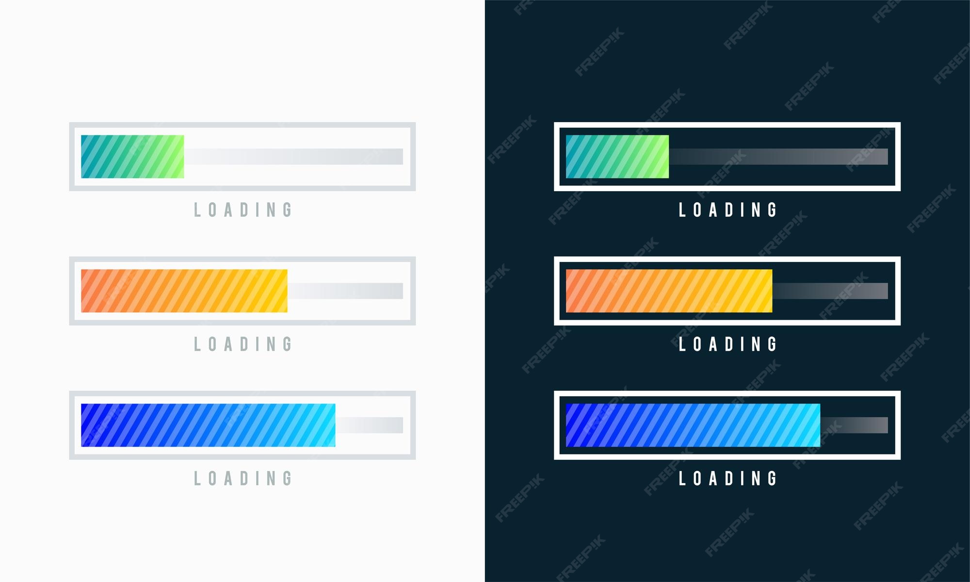 Premium Vector | Set of loading bar vector illustration. progress ...