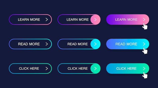 Premium Vector | Set of modern material style buttons. Premium Vector | Set of modern material style buttons.