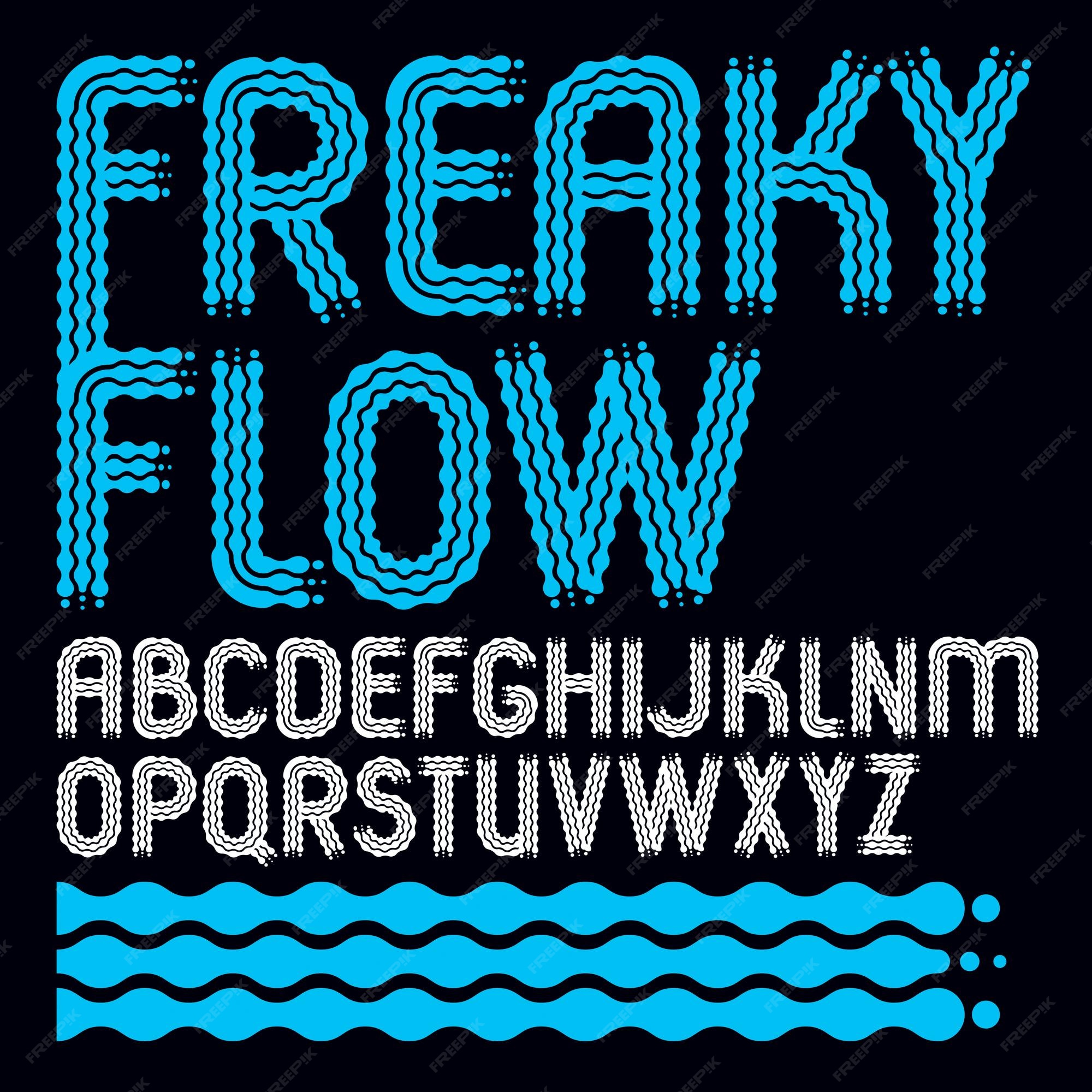 유행 팝 벡터 자본 영어 알파벳 문자 격리의 집합입니다 둥근 굵은 복고풍 글꼴 A부터 Z까지의 스크립트는 로고타입 디자인에 가장 적합합니다 물결 흐르는 선을 사용하여