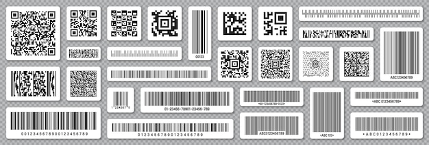 Premium Vector | Set of product barcodes and qr codes identification ... Premium Vector | Set of product barcodes and qr codes identification ...