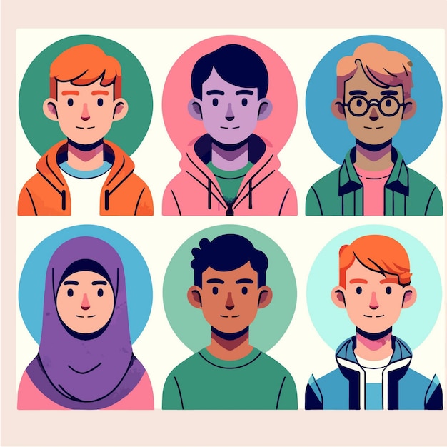 Premium Vector | Set profile icon vector Premium Vector | Set profile icon vector