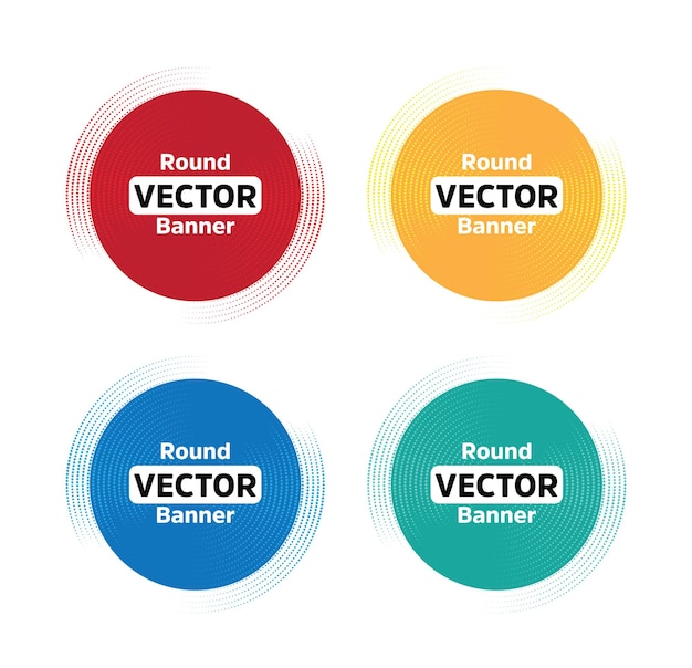 Premium Vector | Set of round colorful vector shapes Abstract vector ... Premium Vector | Set of round colorful vector shapes Abstract vector ...