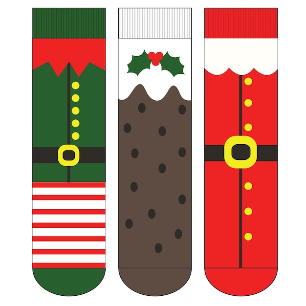 Premium Vector Set Of Socks Pattern Illustrations Isolate Sock With Colored Pattern