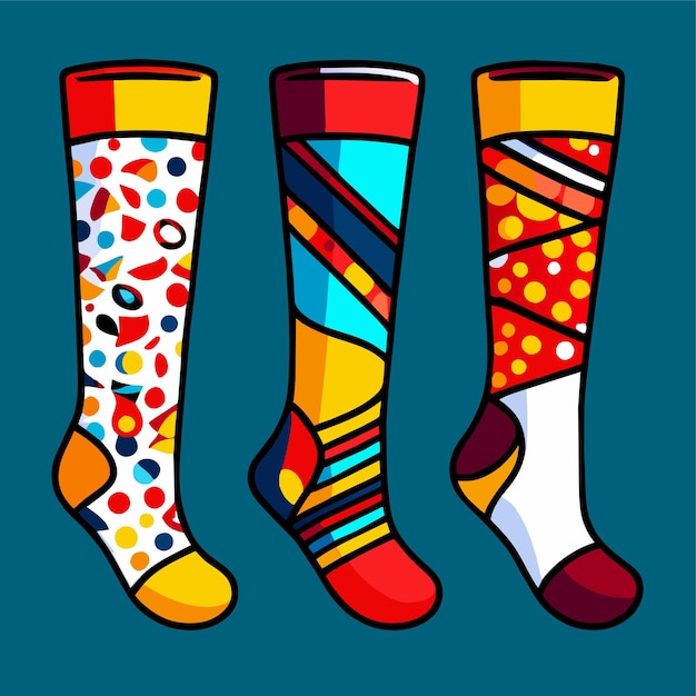 Premium Vector | Set of socks vector illustration Premium Vector | Set of socks vector illustration