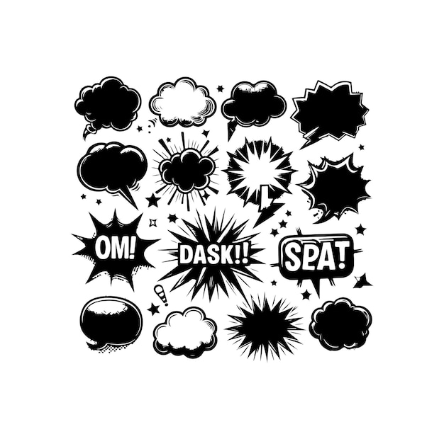 Premium Vector | Set of speech bubbles Vector illustration Premium Vector | Set of speech bubbles Vector illustration
