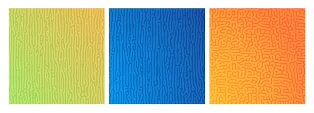 Premium Vector Set Of Three Colorful Turing Reaction Gradient