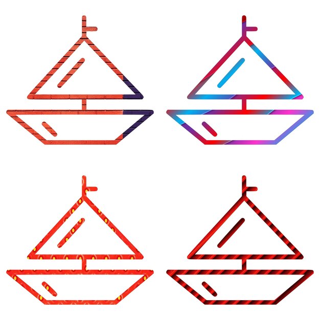 Premium Vector A Set Of Three Different Designs With The Letter T On Them