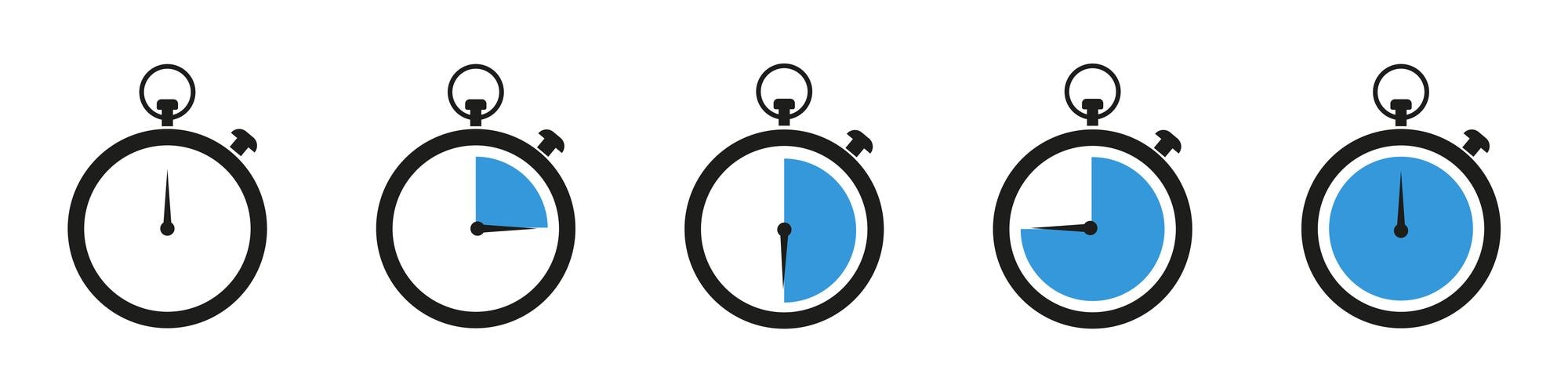 Premium Vector Set Of Timer Countdown Timer Icon Set Stopwatch