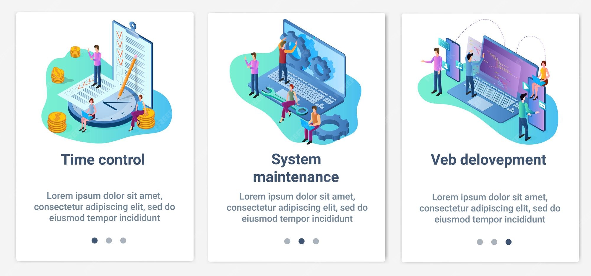 Premium Vector | A set of ui and ux interfaces for the user ...