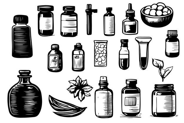 Premium Vector | Set vector blank templates empty containers bottles ... Premium Vector | Set vector blank templates empty containers bottles ...