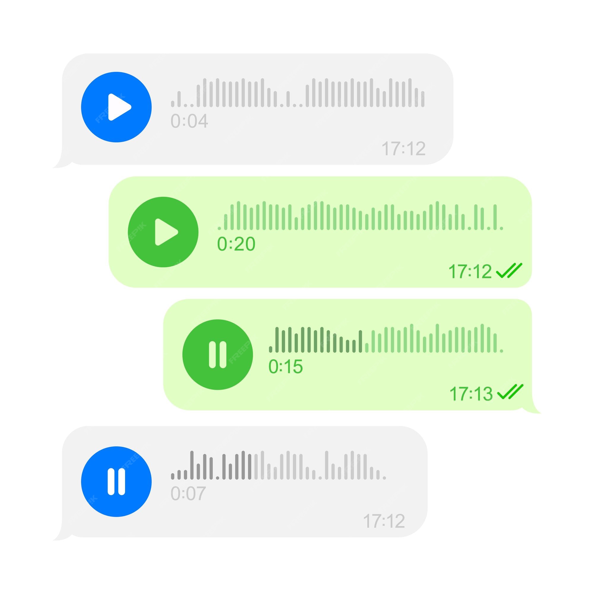 Premium Vector | Set voice message icon with sound wave message bubble ... Premium Vector | Set voice message icon with sound wave message bubble ...