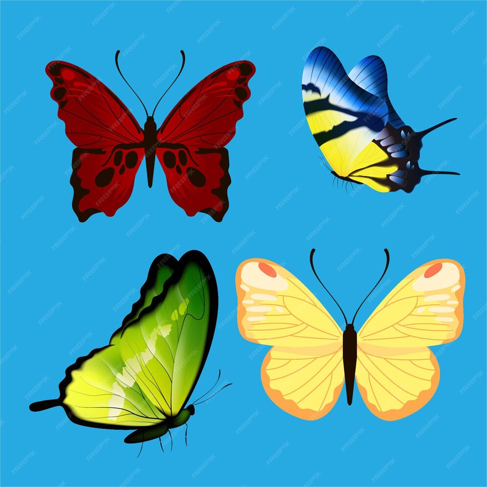 Premium Vector | Set of watercolor butterflies Premium Vector | Set of watercolor butterflies