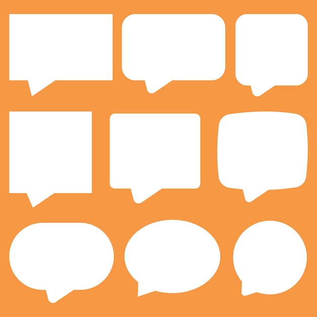 Premium Vector | Set of white message bubbles Premium Vector | Set of white message bubbles