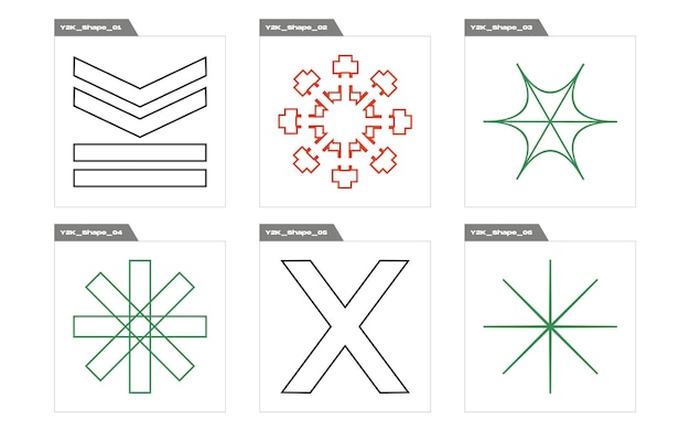 Premium Vector | Set of y2k style vectors of objects large set of retro objects for design ...