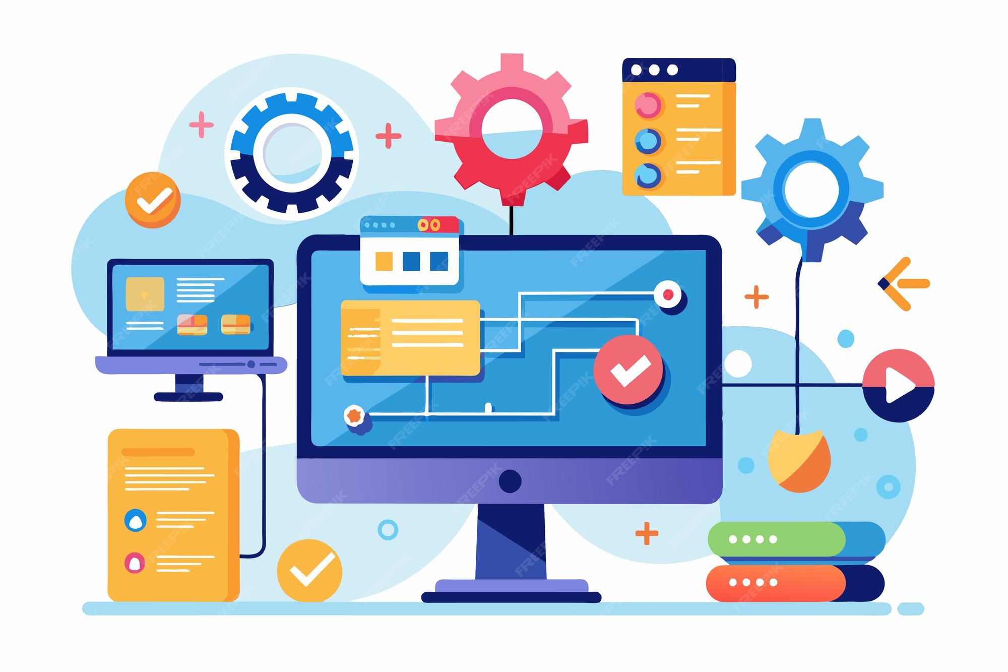 Setting up concept software on a computer to enhance productivity and streamline tasks ...