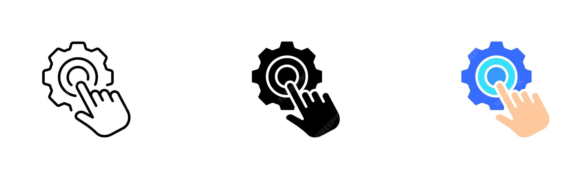 Premium Vector | Settings with gears set icon control panel cube scroll book instruction website ...