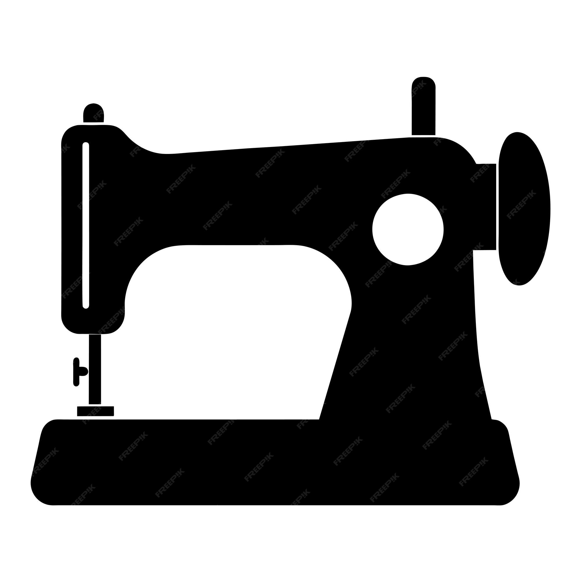 Premium Vector Sewing Machine Silhouette Vector Silhouette Black