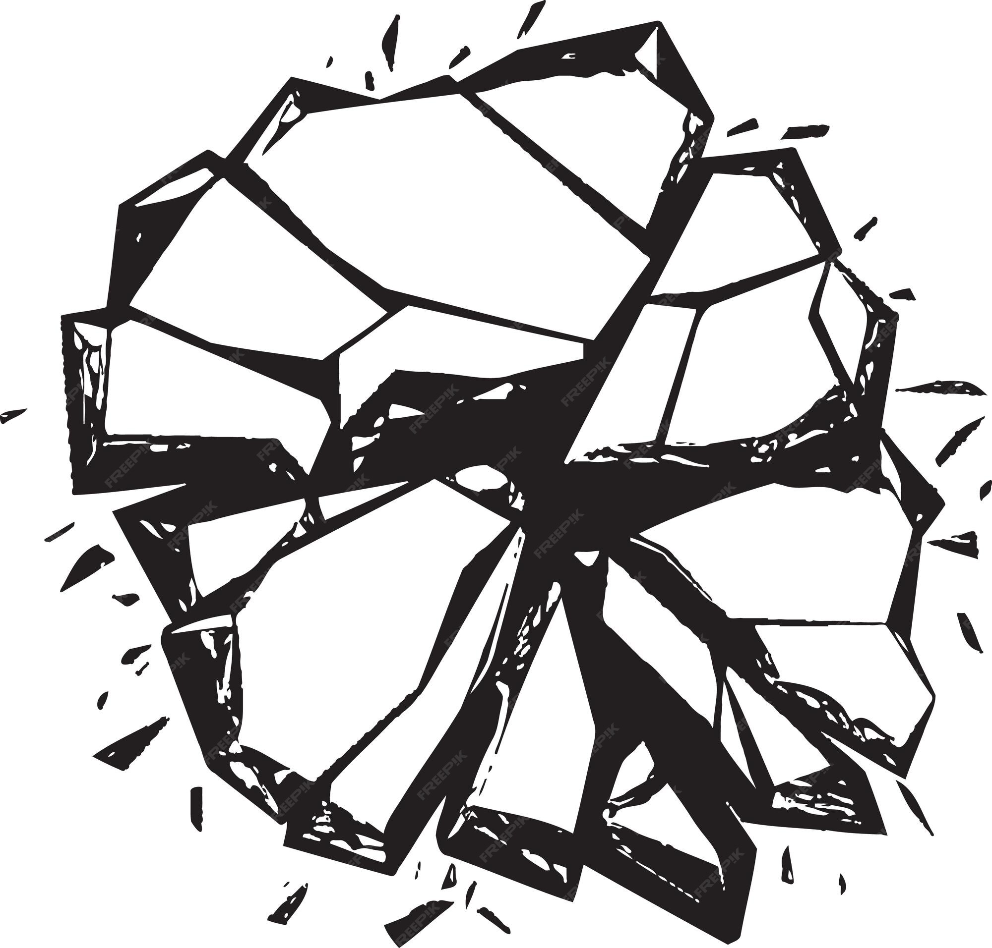Premium Vector Shattered Symphony Dynamic Glass Shard Vector