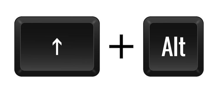 Premium Vector | Shift Alt Key combination Keyboard control computer ...