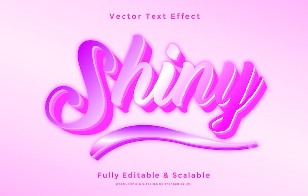 Premium Vector | Shiny 3d text Effect free vector Premium Vector | Shiny 3d text Effect free vector
