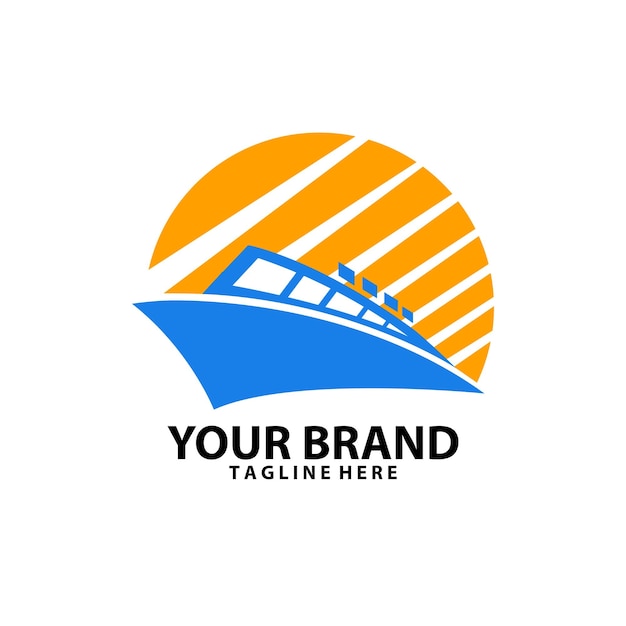 Premium Vector | Ship transportation logo design vector Premium Vector | Ship transportation logo design vector