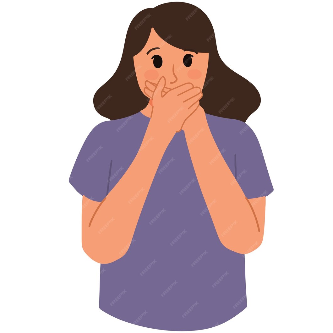 Premium Vector Shock Woman And Covering Mouth Surprised Illustration