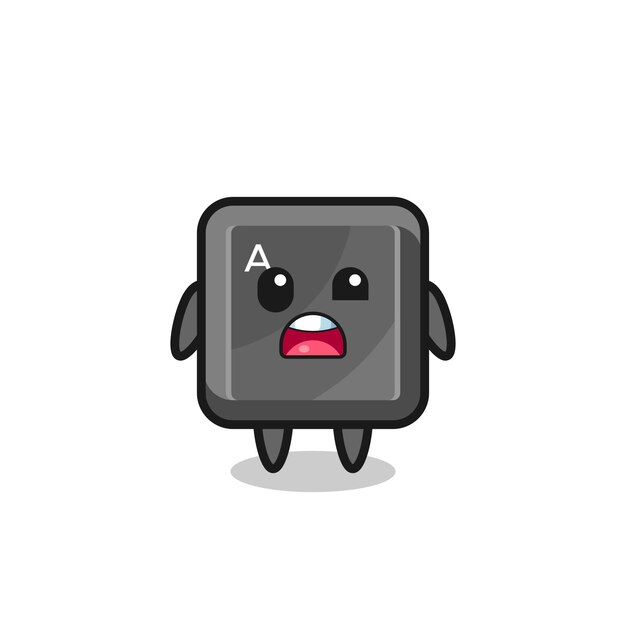 Premium Vector | The shocked face of the cute keyboard button mascot Premium Vector | The shocked face of the cute keyboard button mascot