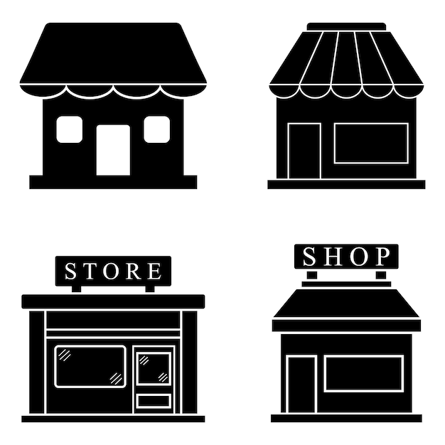 Premium Vector | Shop icon vector Premium Vector | Shop icon vector