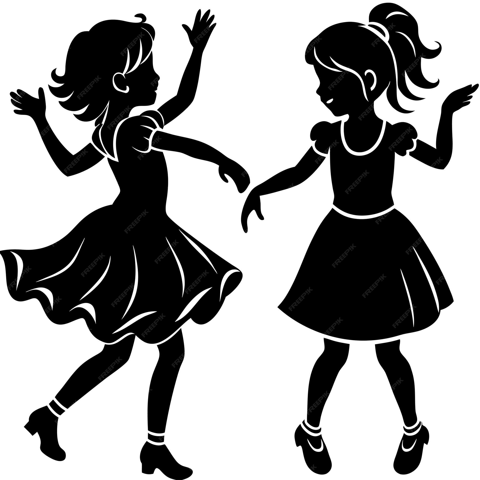 Silhouette of Children Dancing Joyfully with Exuberant Spirit | Premium ... Silhouette of Children Dancing Joyfully with Exuberant Spirit | Premium ...