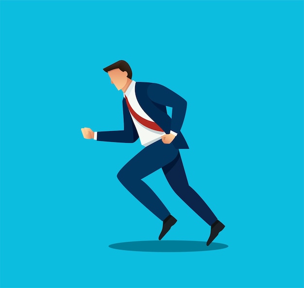 Premium Vector | Silhouette illustration of a businessman running Premium Vector | Silhouette illustration of a businessman running