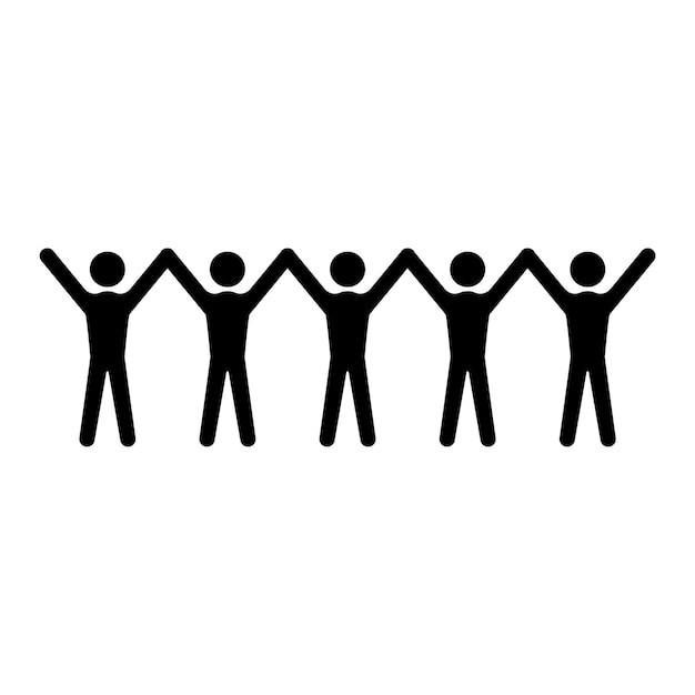 Premium Vector | Silhouette man raised hands Business success concept ... Premium Vector | Silhouette man raised hands Business success concept ...